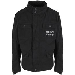 Allwetterjacke MisterTee "MisterTee See You Soon Britannia Jacket", Herren, Gr. XXL, schwarz, 100% Baumwolle, mehrfarbig, normal, amerikanischer Ausschnitt, Jacken