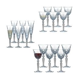 Gl&auml;ser-Set Nachtmann "Wein- und Sektgl&auml;ser Palais 18er Set transparent", bunt (transparent), B:2cm H:2cm, Glas, Trinkgef&auml;&szlig;e, Erh&ouml;hte Bruchfestigkeit, Kristallglas, sp&uuml;lmaschinenfest