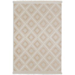 Sch&ouml;ner Wohnen Kollektion Teppich "Summer 6352", beige, B:133cm H:6mm L:190cm, Kunstfaser, SCH&Ouml;NER WOHNEN-KOLLEKTION, Teppiche, Teppich, In- und Outdoor geeignet, Hoch Tief Struktur, Robuster Teppich
