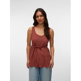 Umstandsshirt MAMALICIOUS "MLEVI LIA SL JRS TOP 2F NOOS", Damen, Gr. XS, mahogany, Jersey, Obermaterial: 100% Baumwolle, unifarben, regular fit normal, Rundhals, Shirts Umstandsshirt, Baumwolle, regular fit