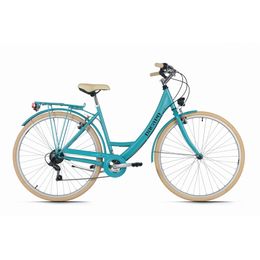 Cityrad Dacapo "Dacapo Damenrad 28'' Toscana T&uuml;rkis 6 G&auml;nge RH 48 cm" Gr. 48, t&uuml;rkis, gr&uuml;n, Fahrr&auml;der, Damen, 48cm, 28 Zoll (71,12cm) hinten: 28 Zoll (71,12cm)