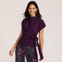 LANDS' END Jerseyshirt mit Knotendetail, Damen,  Rot, by Lands' End
