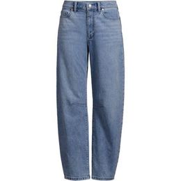 LANDS' END Soft Denim Relaxte Barrel-Jeans Mid Waist, Damen,  Blau, by Lands' End
