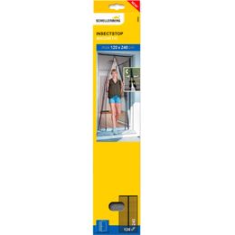 Insektenschutz-Vorhang Schellenberg "Magnetvorhang f&uuml;r Balkont&uuml;r und Terrassent&uuml;r", grau (rahmen: grau gewebe: grau), B:120cm H:240cm, Insektenschutzgitter, Fliegengitter ohne bohren, 90 x 210 cm oder 120 x 240 cm, anthrazit