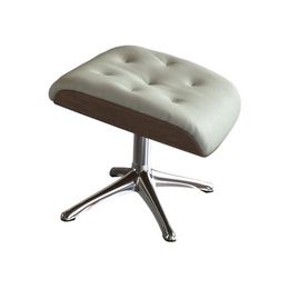 Fu&szlig;hocker FLEXLUX "Volden Beinst&uuml;tze, pflegeleicht, skandinavisches Design, hoher Komfort", wei&szlig; (warm wei&szlig;), B:44cm H:39cm T:35cm, 100% Echteder, Hocker, Fu&szlig;hocker, f&uuml;r Beinauflage zur besseren Entspannung, robuster Alu Fu&szlig;, Holzrahmen
