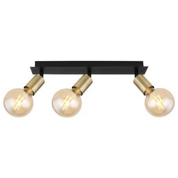 Globo LIGHTING Deckenstrahler "LILIANA", schwarz, H: 9,5cm, 1 Stk., Leuchten, Deckenstrahler/altmessing/Flur/Wohnzimmer, Deckenstrahler