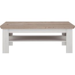 Couchtisch FORTE "Iloppa", braun (schnee eiche, nelson eiche, nelson eiche), B:120,6cm H:45,3cm T:60,4cm, Tische, Couchtisch Eckige Couchtische Holz-Couchtische, Breite ca. 120 cm