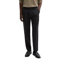 Marc O'Polo Chinohose MARC O'POLO "aus sommerlichem Woll-Mix", Herren, Gr. 36, L&auml;nge 32, schwarz navy, Obermaterial: 34% Wolle, 31% Polyester, 31% Viskose, 4% Elasthan, unifarben, loose fit normal, Hosen Chinohose