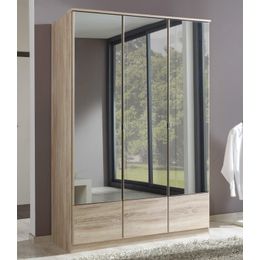 Kleiderschrank wimex "Imago", braun (struktureichefarben hell), B:135cm H:199cm T:58cm, Schr&auml;nke, Kleiderschrank