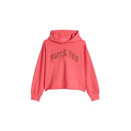 Marc O'Polo Sweatshirt MARC O'POLO "mit flauschiger Logo-Applikation", M&auml;dchen, Gr. 164, rot, Obermaterial: 100% Baumwolle, unifarben, relaxed fit, Rippb&uuml;ndchen, Sweatshirts Sweatshirt