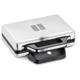 WMF Sandwichmaker "LONO, h&ouml;henverstellbare Platten, Temperaturleuchte", silber (cromargan matt), B:26,3cm H:8,8cm T:23,6cm, Sandwichmaker, platzsparende Aufbewahrung, Ma&szlig;e: 23,6 x 23,6 x 8,8 cm