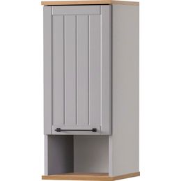 H&auml;ngeschrank Schildmeyer "Jelda", grau (platingrau, eiche landhausfarben), B:30,3cm H:70,8cm T:20,5cm, FSC-zertifizierter Holzwerkstoff, Schr&auml;nke, H&auml;ngeschrank