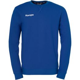 Trainingsshirt Kempa "Sweatshirt TRAINING TOP Kids", M&auml;dchen, Gr. 116, royal, Obermaterial: 80% Baumwolle CO. 20% Polyester PES., Shirts