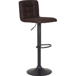 Barhocker Hela "Amanda II H", braun (vintage schlamm), B:40cm H:85cm T:48cm, Hocker, Barhocker, drehbar, h&ouml;henverstellbar