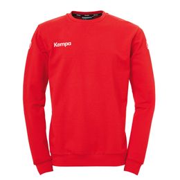 Trainingsshirt Kempa "Sweatshirt TRAINING TOP Kids", M&auml;dchen, Gr. 116, rot, Obermaterial: 80% Baumwolle CO. 20% Polyester PES., Shirts