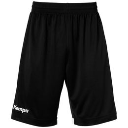 Shorts Kempa "Shorts PLAYER LONG SHORTS", Herren, Gr. L, US, schwarz, wei&szlig;, Obermaterial: 100% Polyester PES., Hosen Shorts