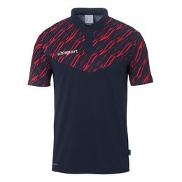 Poloshirt Uhlsport "POLO SHIRT Progressive 28 Kids", M&auml;dchen, Gr. 128, marine, rot, Obermaterial: 100% Polyester Pol. recyc.., Shirts