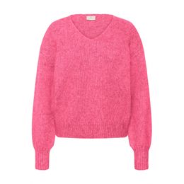 Strickpullover Kaffe "Strickpullover KAsarla", Damen, Gr. L, azalea pink melange, Obermaterial: 53% Polyacryl PAN. 39% Polyester PES. 8% Wolle mw., Pullover Strickpullover