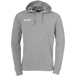 Kapuzenpullover Kempa "Kapuzenpullover HOODY", Herren, Gr. 4XL, grau (schwarz grau melange), Obermaterial: 80% Baumwolle CO. 20% Polyester PES., Pullover Kapuzenpullover