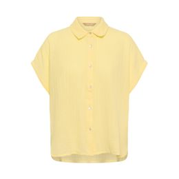 Hemdbluse Culture "Hemd CUmyra", Damen, Gr. L, gelb (lemon meringue), Obermaterial: 100% Baumwolle CO., Blusen Hemdbluse