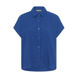 Hemdbluse Culture "Hemd CUmyra", Damen, Gr. L, blau (nautical blau), Obermaterial: 100% Baumwolle CO., Blusen Hemdbluse