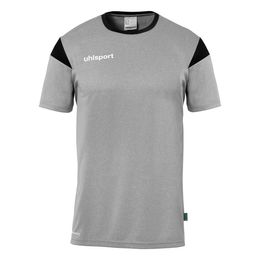 Trainingsshirt Uhlsport "Trainings-T-Shirt Squad 27 Kids", M&auml;dchen, Gr. 116, schwarz grau melange, schwarz, Obermaterial: 100% Polyester Pol. recyc.., Shirts