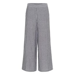 Stoffhose Kaffe "Casual Hose BPmalena", Damen, Gr. 34, N-Gr, schwarz (schwarz melange, wei&szlig; stripe), Obermaterial: 100% Baumwolle CO., Hosen Stoffhose