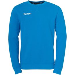 Trainingsshirt Kempa "Sweatshirt TRAINING TOP Kids", M&auml;dchen, Gr. 116, Kempablau, Obermaterial: 80% Baumwolle CO. 20% Polyester PES., Shirts