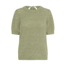 Strickpullover Kaffe "Strickpullover KAemilie", Damen, Gr. M, gr&uuml;n (oil gr&uuml;n melange), Obermaterial: 64% Polyester PES. 18% Polyacryl PAN. 10% Wolle mw. 5% Alpaka WP. 3% Elasthan EL., Pullover Strickpullover