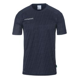 Trainingsshirt Uhlsport "Trainings-T-Shirt Division 28 Kids", M&auml;dchen, Gr. 116, blau (marine), Obermaterial: 100% Polyester Pol. recyc.., Shirts