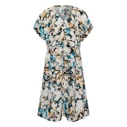 Midikleid Soaked in Luxury "Kleid SLParis", Damen, Gr. L, N-Gr, bunt (multicolor splash), Obermaterial: 98% Polyester PES. 2% Elasthan EL., Kleider Midikleid