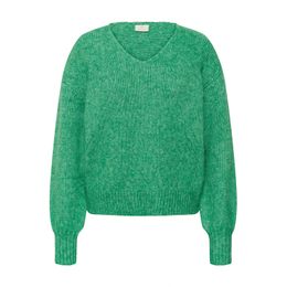 Strickpullover Kaffe "Strickpullover KAsarla", Damen, Gr. L, gr&uuml;n (gumdrop gr&uuml;n melange), Obermaterial: 53% Polyacryl PAN. 39% Polyester PES. 8% Wolle mw., Pullover Strickpullover