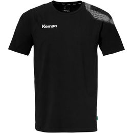 Trainingsshirt Kempa "Trainings-T-Shirt Core 26 Kids", M&auml;dchen, Gr. 128, schwarz, Obermaterial: 82% Baumwolle CO(Bio). 15% Viskose CV. 3% Elasthan EL., Shirts