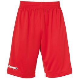 Shorts Kempa "Shorts PLAYER LONG SHORTS", Herren, Gr. L, US, rot, wei&szlig;, Obermaterial: 100% Polyester PES., Hosen Shorts