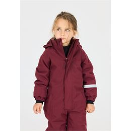 Schneeoverall ZIGZAG "Vally", M&auml;dchen, Gr. 104, EURO-Gr&ouml;&szlig;en, rot (dunkelrot), 100% Polyester, lang, ohne Ausschnitt, Overalls, mit wasser- und winddichter TPU-Membran