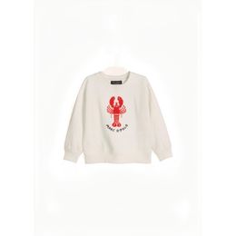 Marc O'Polo Sweatshirt MARC O'POLO "aus reinem Organic Cotton", Jungen, Gr. 104/110, wei&szlig; (wei&szlig; cotton), Obermaterial: 100% Baumwolle, unifarben, regular fit, Rundhals, Rippb&uuml;ndchen, Sweatshirts Sweatshirt