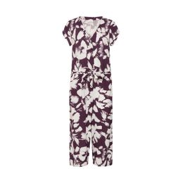 Jumpsuit Kaffe "Overall KAmira", Damen, Gr. 36, N-Gr, schwarzberry wine, chalk flowers, Obermaterial: 100% Viskose LENZING ECOVERO CV LenzEcov., Overalls Jumpsuit