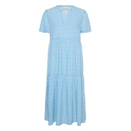 Midikleid Cream "Kleid CRTiah", Damen, Gr. 36, N-Gr, blau (ethnic blau tile), Obermaterial: 100% Viskose LENZING ECOVERO CV LenzEcov., Kleider Midikleid