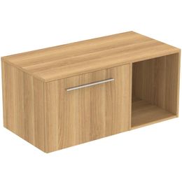 Ideal Standard M&ouml;bel-Set 100cm i.life B 1 Auszug 1 off.Fach Gr.Chrom Eiche Natur, T5755NX T5755NX