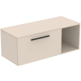 Ideal Standard M&ouml;bel-Set 120cm i.life B 1 Auszug 1 off.Fach Gr.Schwarz Sandbeige matt, T5758NF T5758NF