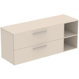 Ideal Standard M&ouml;bel-Set 160cm i.life B 2 Ausz&uuml;ge 2 off.F&auml;cher Gr.Chrom Sandbeige matt, T5765NF T5765NF