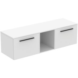 Ideal Standard M&ouml;bel-Set 160cm i.life B 2 Ausz&uuml;ge 1 mi.off.Fach Gr.Schwarz Wei&szlig; matt, T5845DU T5845DU