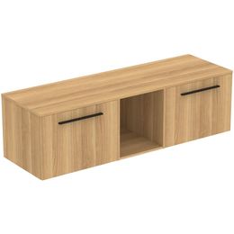 Ideal Standard M&ouml;bel-Set 160cm i.life B 2 Ausz&uuml;ge 1 mi.off.Fach Gr.Schwarz Eiche Natur, T5845NX T5845NX