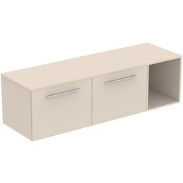 Ideal Standard M&ouml;bel-Set 160cm i.life B 2 Ausz&uuml;ge 1 off.Fach Gr.Chrom Sandbeige matt, T5842NF T5842NF