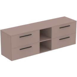 Ideal Standard M&ouml;bel-Set 200cm i.life B 4 Ausz&uuml;ge 2 mi.off.F&auml;cher Gr.Schwarz Greige matt, T5847NH T5847NH