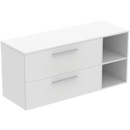 Ideal Standard M&ouml;bel-Set 140cm i.life B 2 Ausz&uuml;ge 2 off.F&auml;cher Gr.Chrom Wei&szlig; matt, T5761DU T5761DU