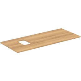 Ideal Standard Waschtischplatte i.life B Ausschnitt links f.1 Schale 1202x507x18mm Eiche Natur, T545 T5457NX