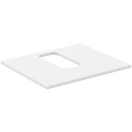 Ideal Standard Waschtischplatte i.life B mittigerAusschnitt f.1 Wand-WT 602x507x18mm Weiss matt, T54 T5413DU