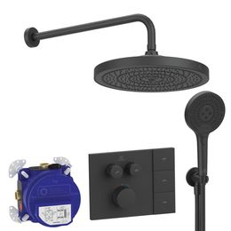 Ideal Standard Armaturen-Paket 01 Ceratherm Navigo Brausethermostat, KB, HB Silk Black, A7892XG A7892XG
