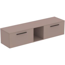 Ideal Standard M&ouml;bel-Set 200cm i.life B 2 Ausz&uuml;ge 1 mi.off.Fach Gr.Schwarz Greige matt, T5849NH T5849NH